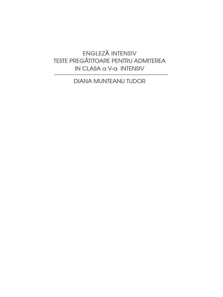 Engleza Intensiv | PDF
