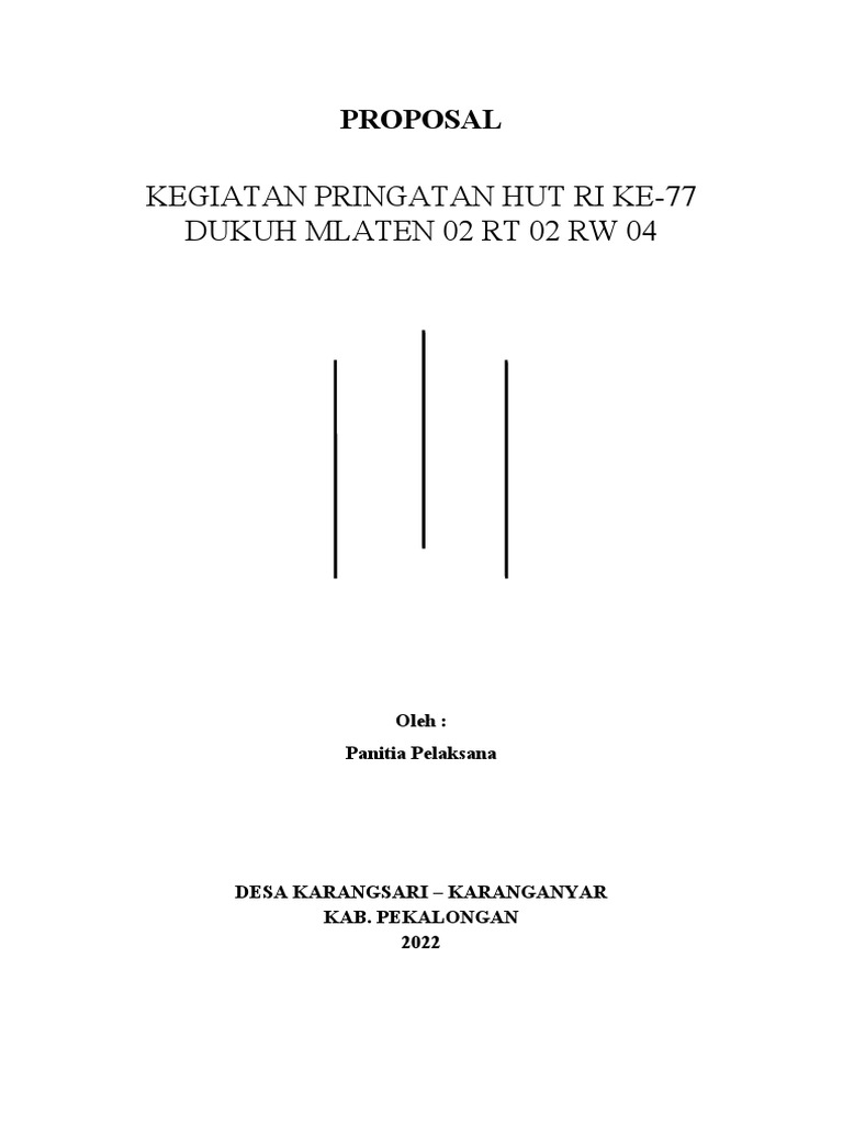 Proposal 17 Agustus RT 02 RW 04 Karangsari | PDF