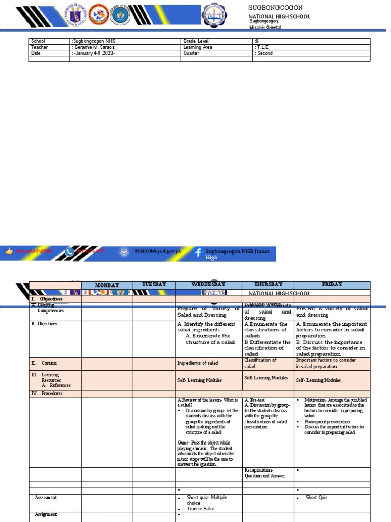 Cookery Quarter 2 Dll Pdf Cognitive Science Behavior Modification