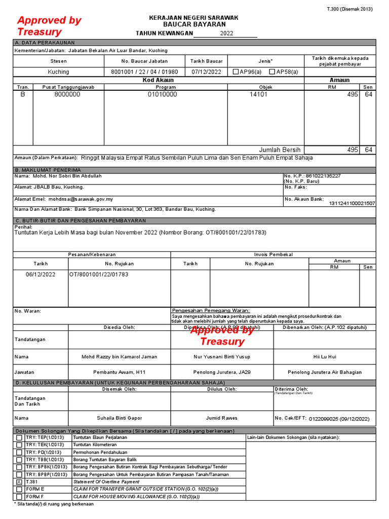 Borang Perubatan 1/09 | PDF