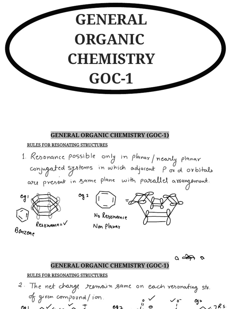 General Organic Chemistry GOC-1 | PDF | Organic Chemistry | Chemistry
