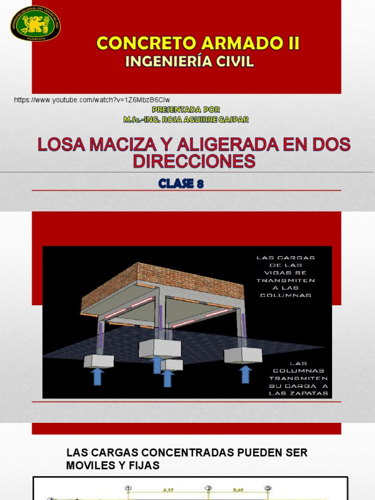 Clase 08 Losa Maciza y Aligerada en 2 Direcciones | PDF | Resistencia de materiales | Física ...