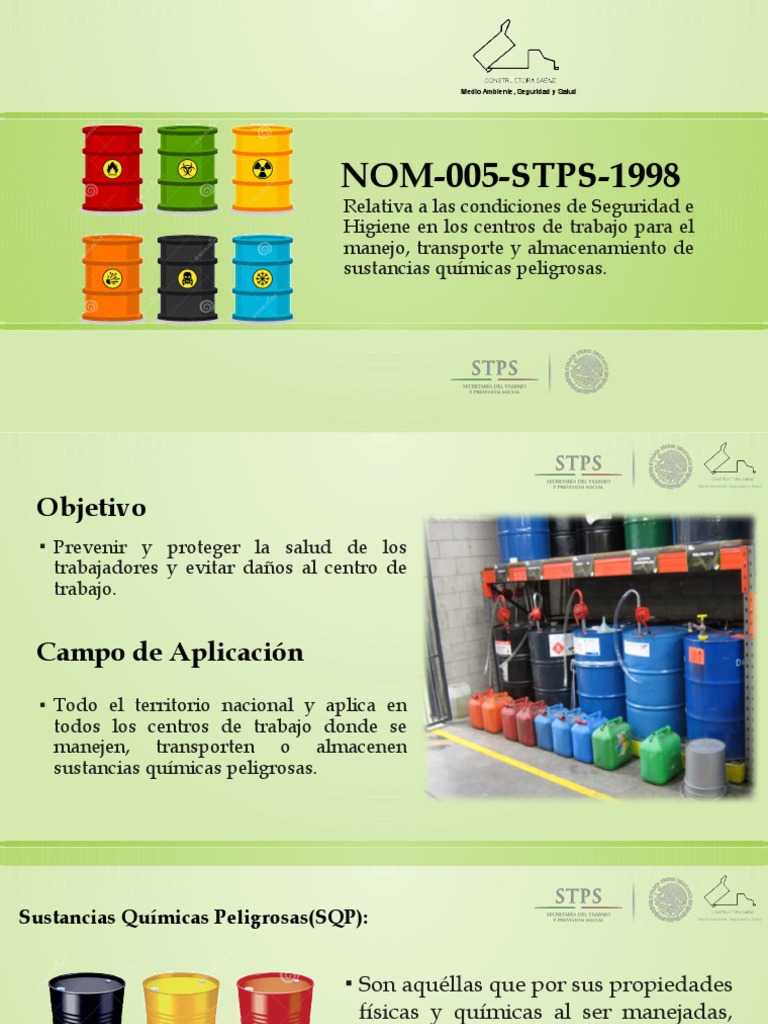 Nom 005 STPS 1998 | Descargar gratis PDF | Entorno natural | Química