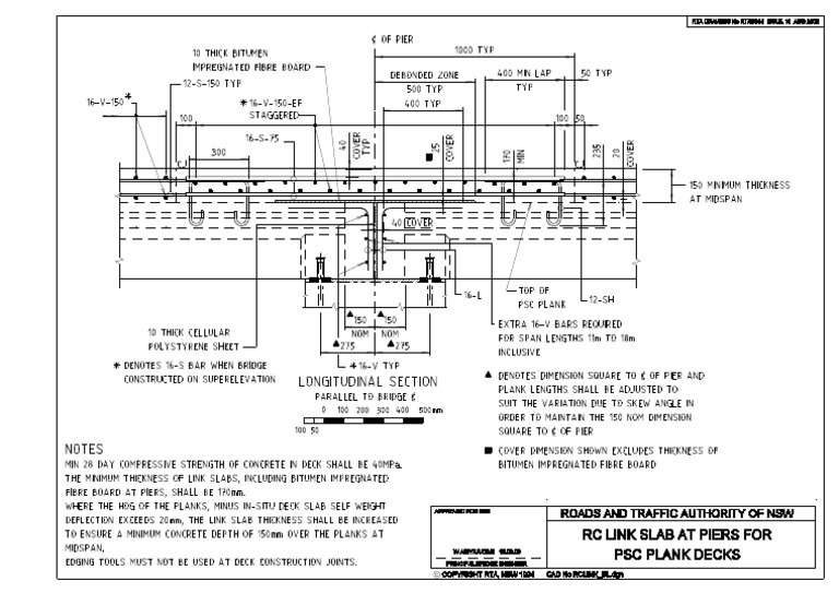 RC Link Slab at Piers For PSC Plank Decks | PDF | Architectural Design ...