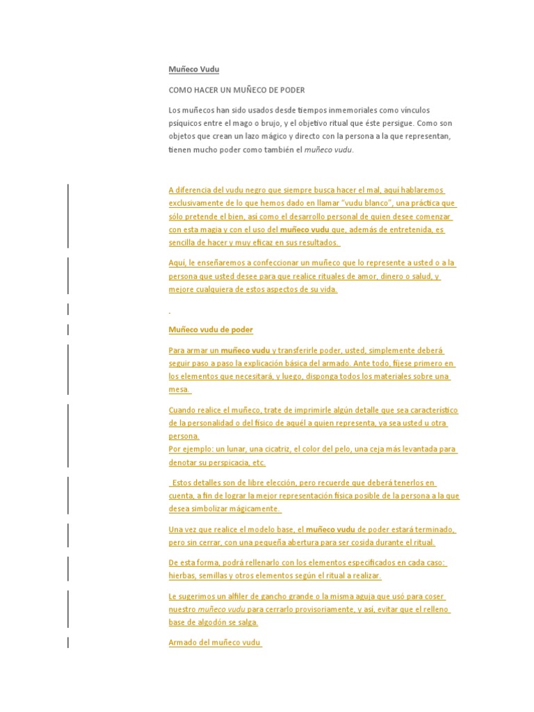 Muñeco Vudu | PDF