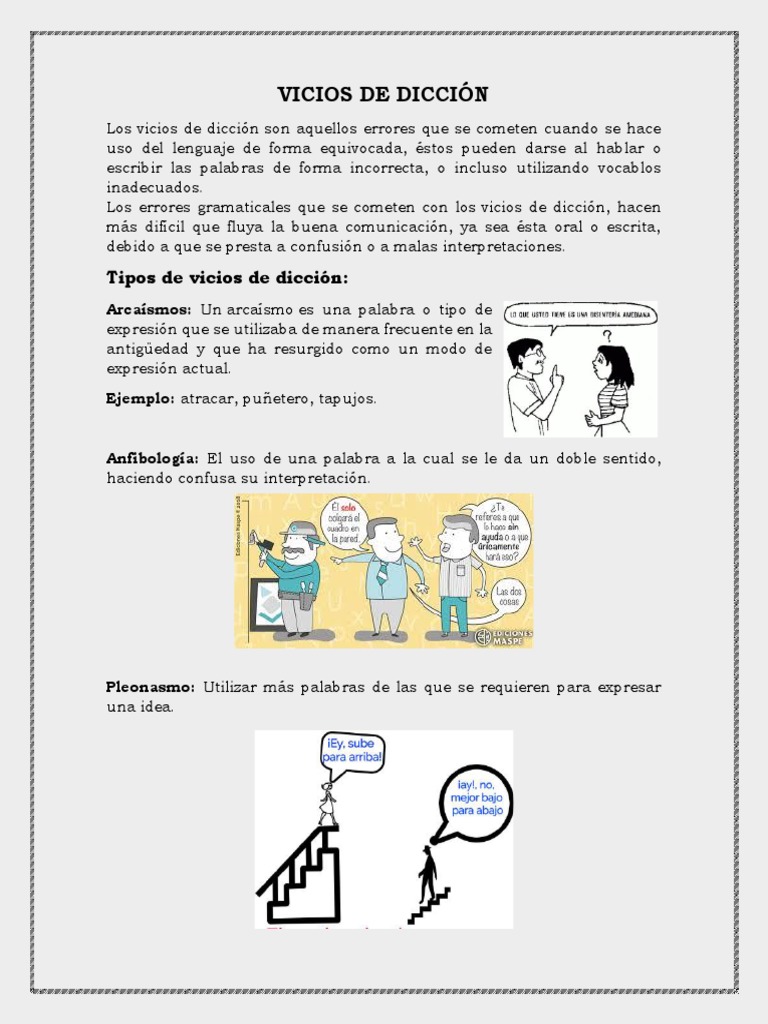 Vicios de Dicción | PDF