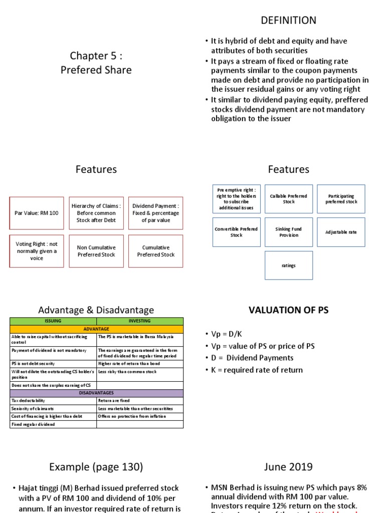 Fin358 Chap 5 | PDF | Preferred Stock | Stocks
