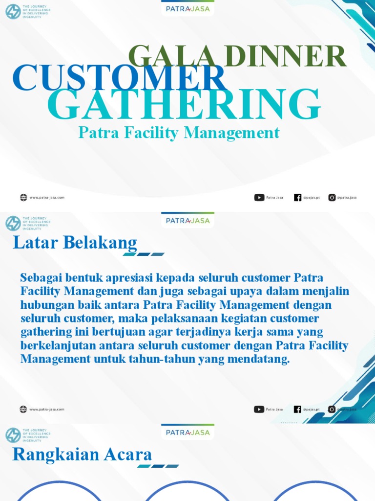 Konsep Gala Dinner Customer Gathering | PDF
