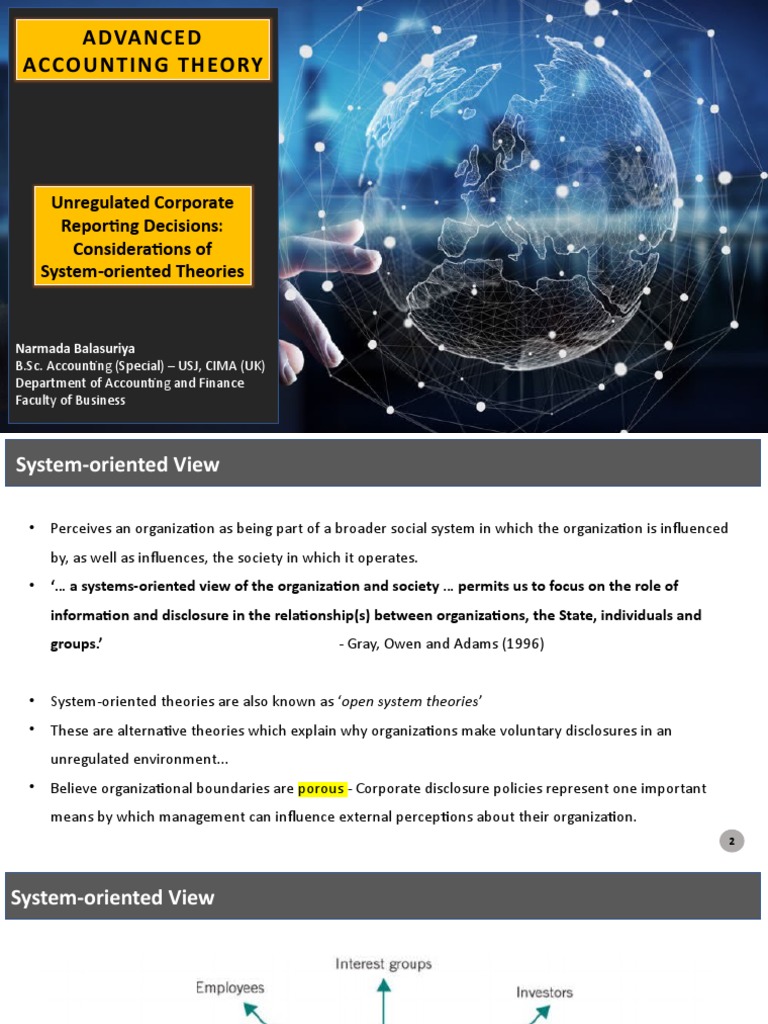System Oriented Theories | PDF | Legitimacy (Political) | Stakeholder ...