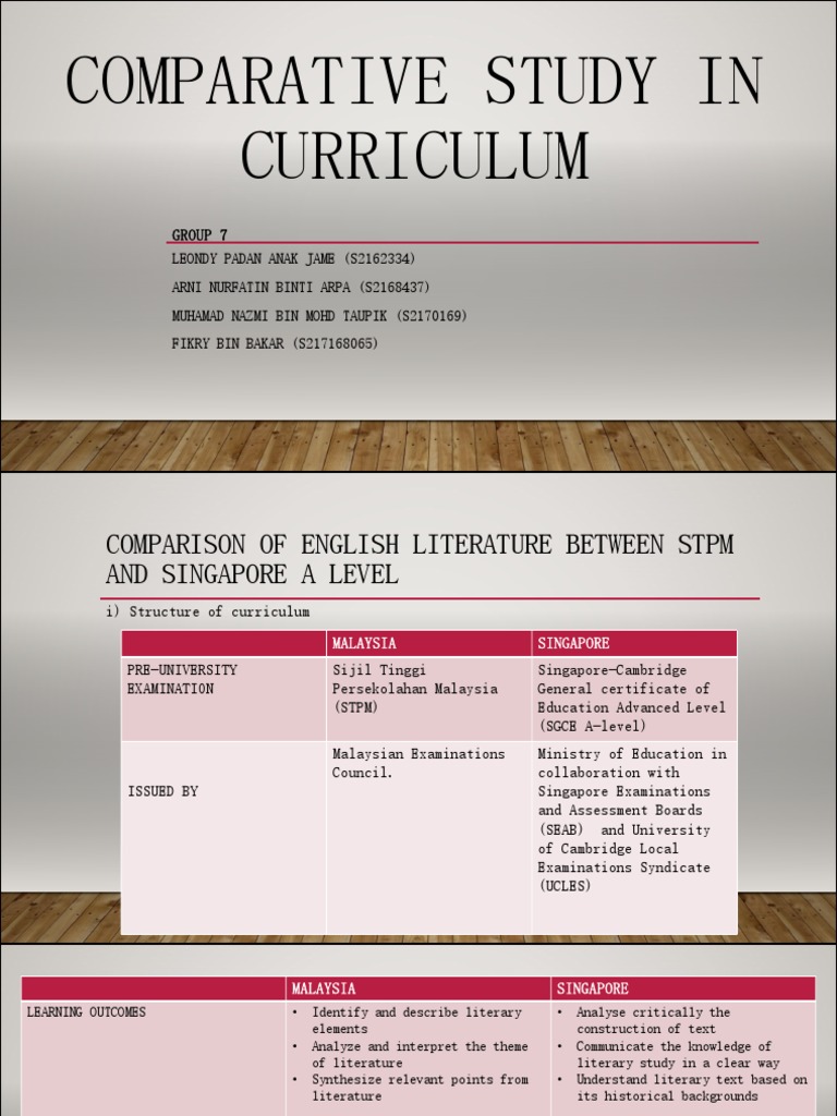 STPM vs Singapore A-Level Literature Comparison | PDF | Programme For ...