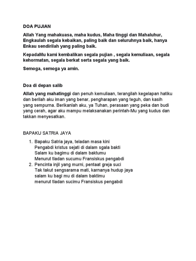 Doa Pujian | PDF
