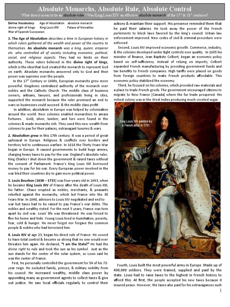 1 Intro To Absolutism | PDF
