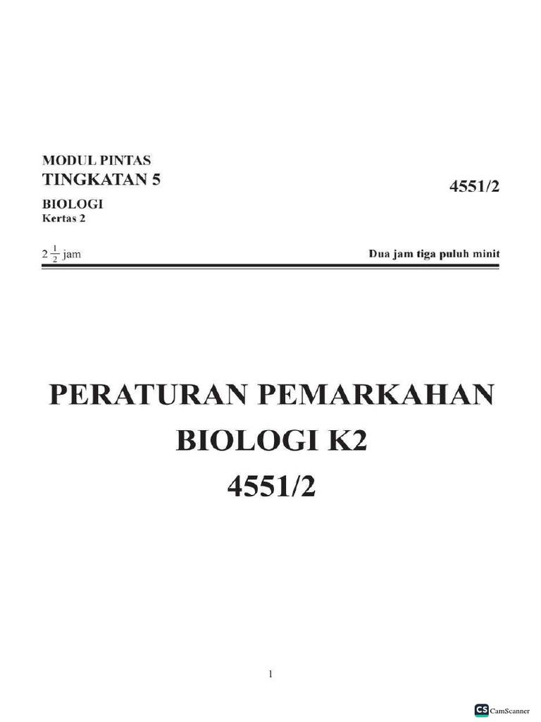 2022 Selangor Biology K2 Set - 3 Jawapan | PDF