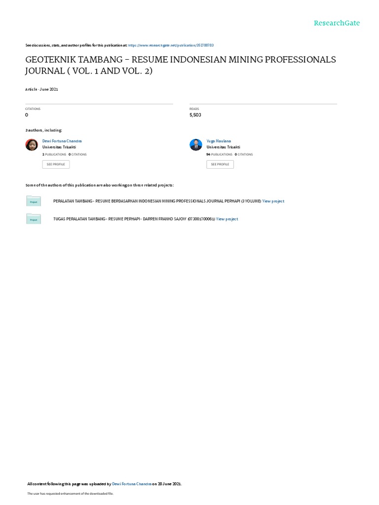GEOTEKNIKTAMBANGDewi Fortuna Chandra | PDF