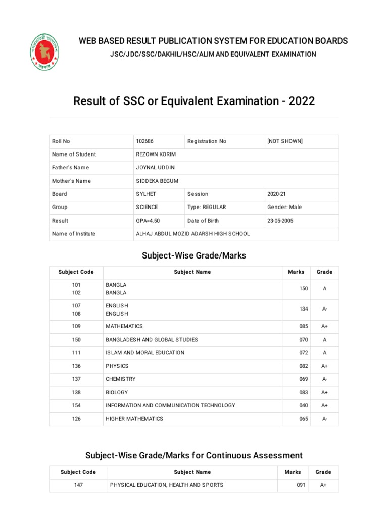 Web Based Result Publication System For Education Boards | PDF ...