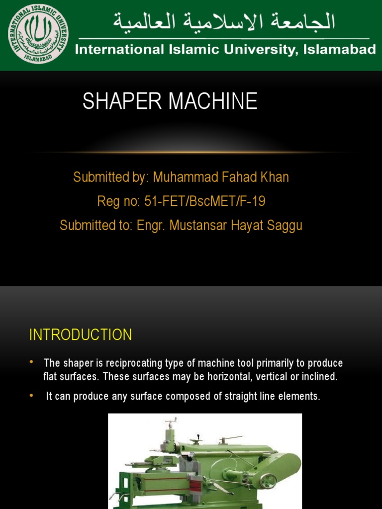 Shaper Machine | PDF | Metalworking | Mechanical Engineering