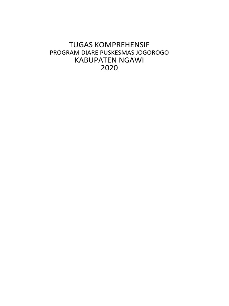 Evaluasi Program Diare Puskesmas 2020 | PDF