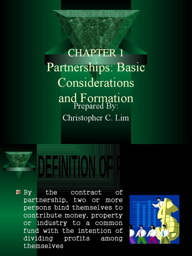 Partnership Formation | PDF | Partnership | Debits And Credits