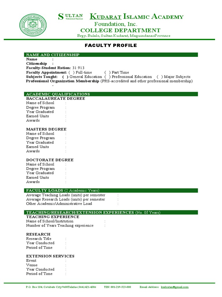 Faculty Profile | PDF