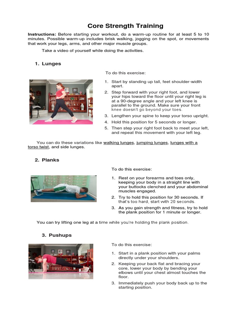 Core Strength Training | Download Free PDF | Human Anatomy | Recreation