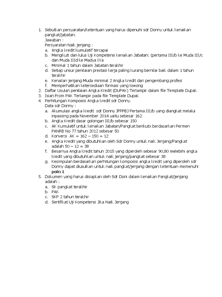 Jawaban Soal Study Kasus Donny | PDF