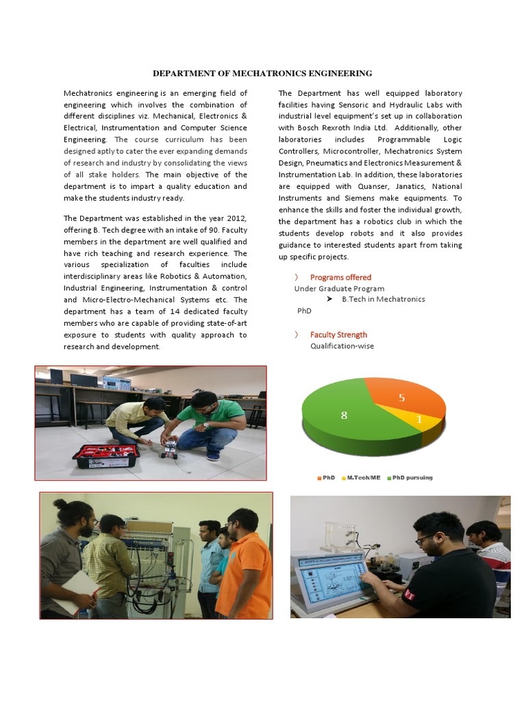 B. Tech. Mechatronics Introd.+Schem+Syllabus 2019 - Onwards | PDF ...