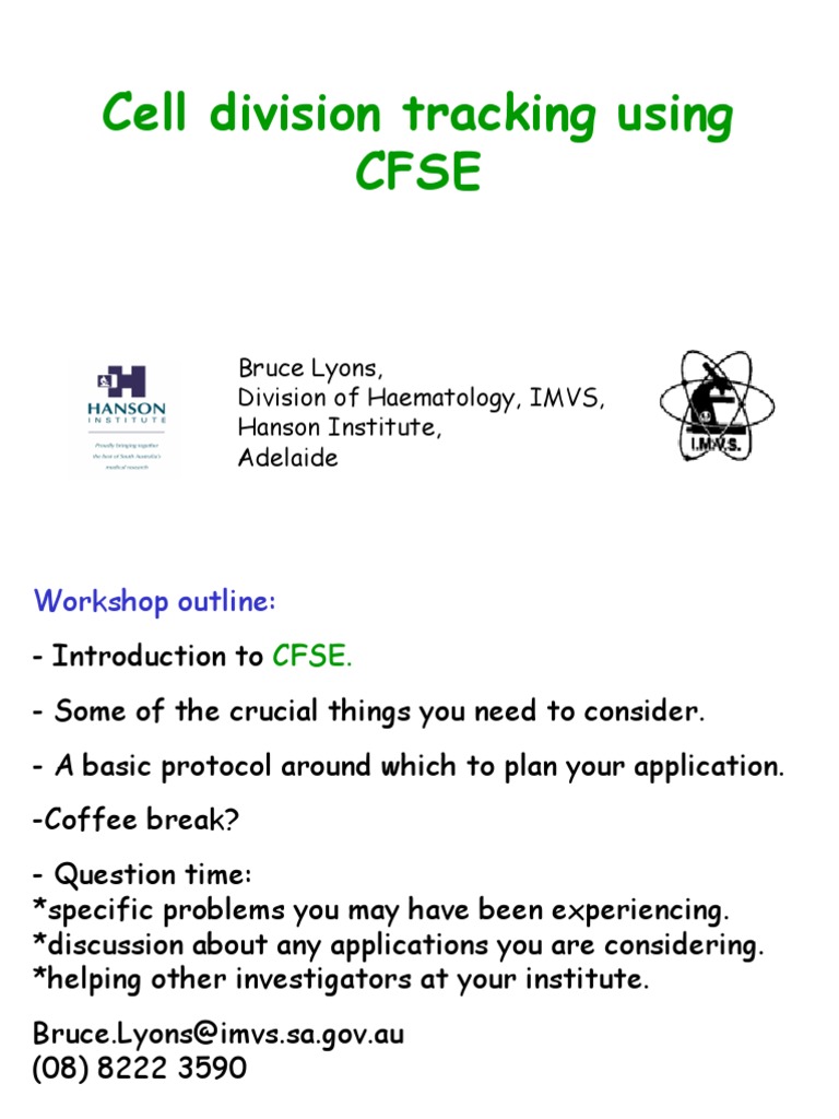 CFSE Assay Lecture | PDF | Flow Cytometry | Staining