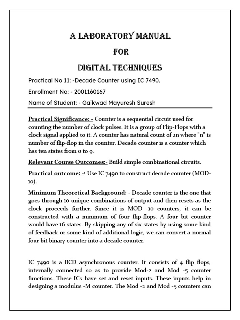 Dte Practical 11 | PDF | Computer Science | Electrical Circuits