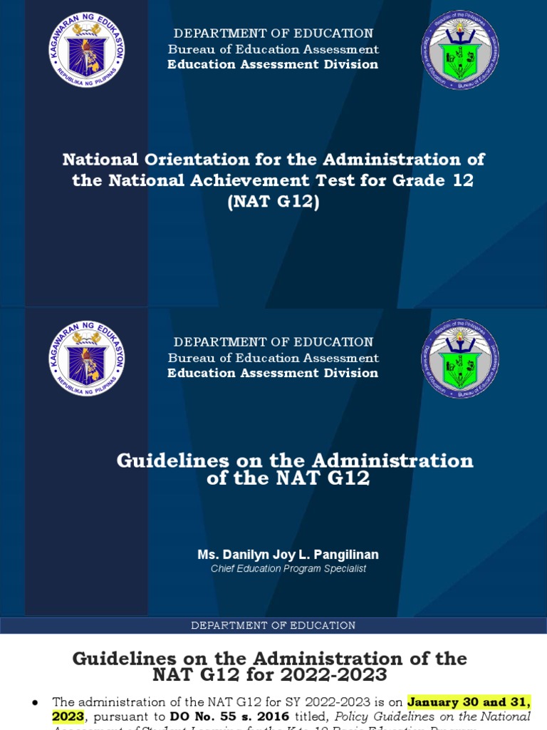 National Orientation NATG12 Presentation Edited v2 | PDF