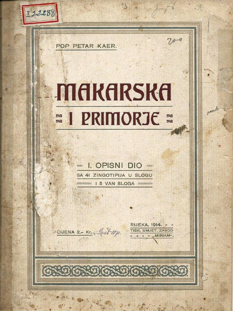 Pop Petar Kaer - Makarska I Primorje | PDF