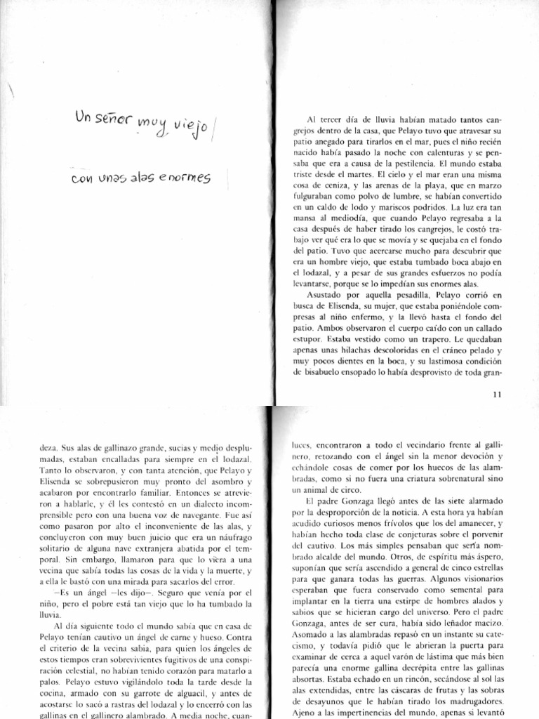 García Márquez - Un Señor Muy Viejo Con Unas Alas Enormes | PDF