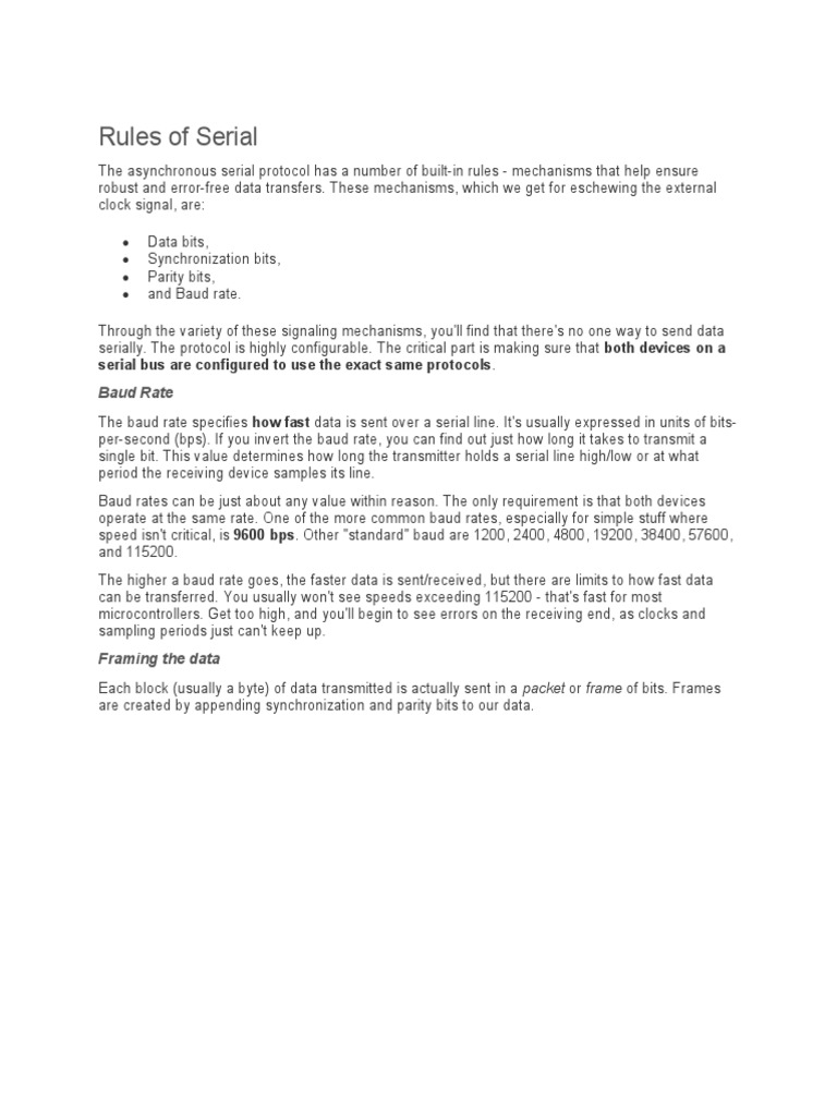 Rules of Serial | PDF