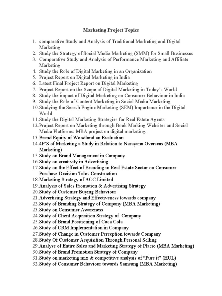 Marketing Topics | PDF | Digital Marketing | Marketing