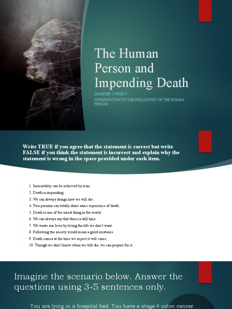 Q2 W9 Human Person and Death | PDF