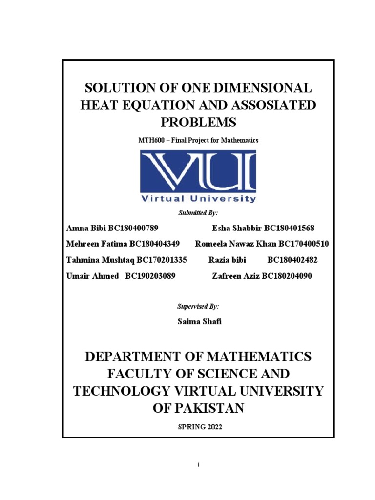 Solving 1D Heat Equation | PDF | Differential Equations | Partial Differential Equation