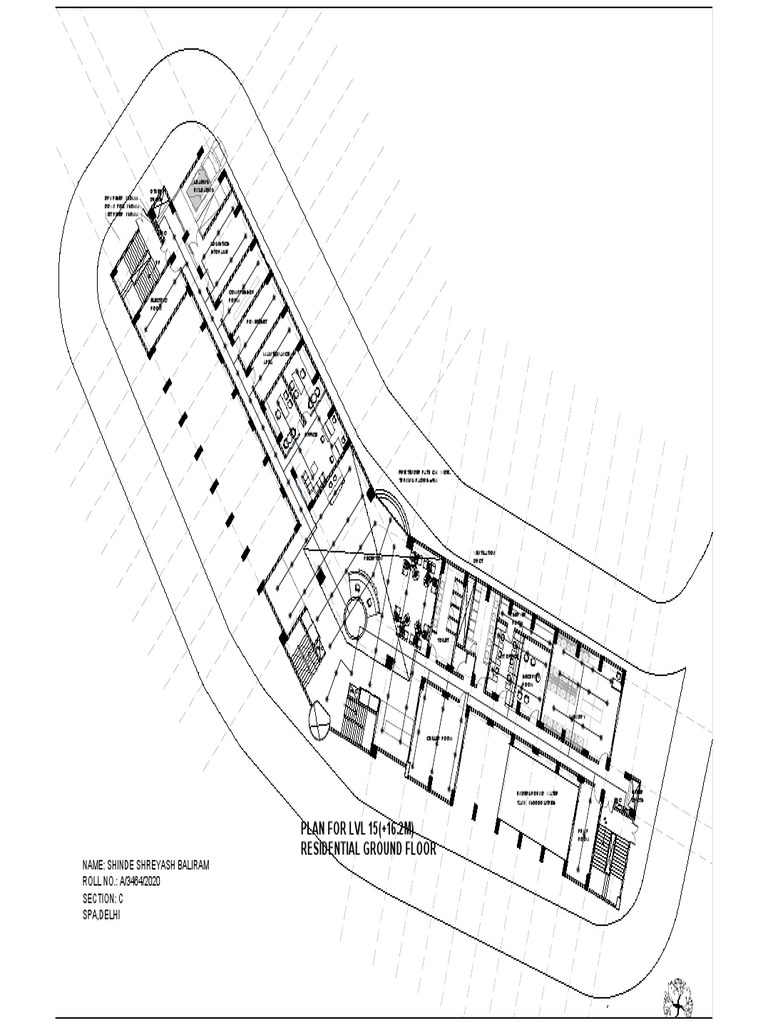 Residential Ground Floor Plan Layout | PDF | Manufactured Goods ...