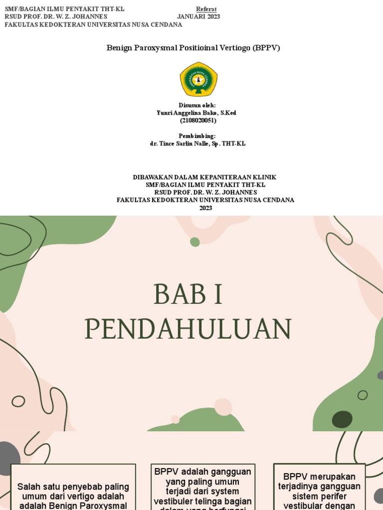 Referat BPPV | PDF