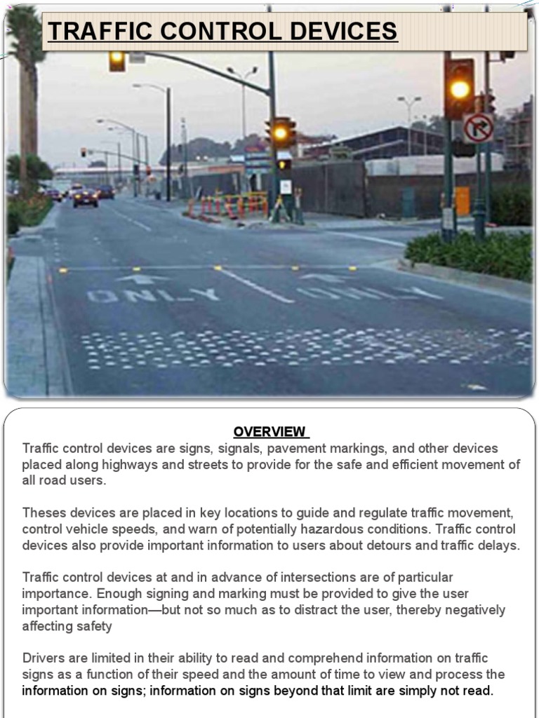 Traffic Control Devices and Signage | PDF | Traffic | Traffic Light