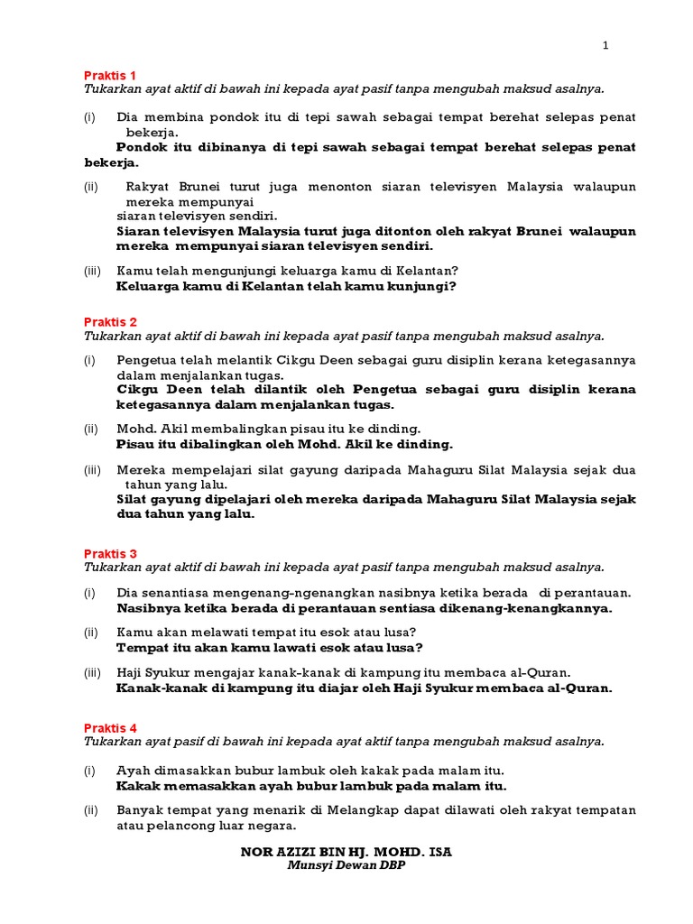 Soalan Sintaksis Ayat + Ans | PDF