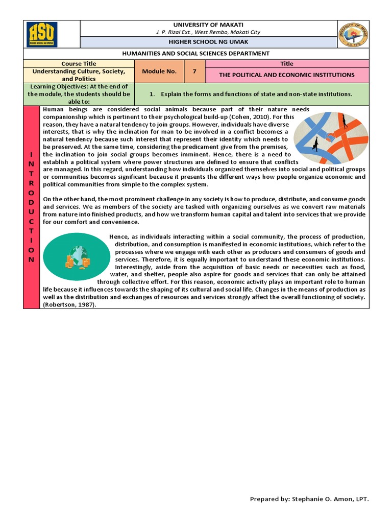 Module 7 Ucsp | PDF | Cooperative | Banks