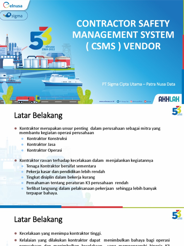 Contoh CSMS untuk Kontraktor PLN | PDF