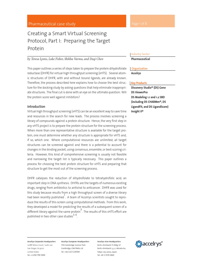 !!!smart Virtual Screening Part1 | PDF | Proteins | Protein Data Bank