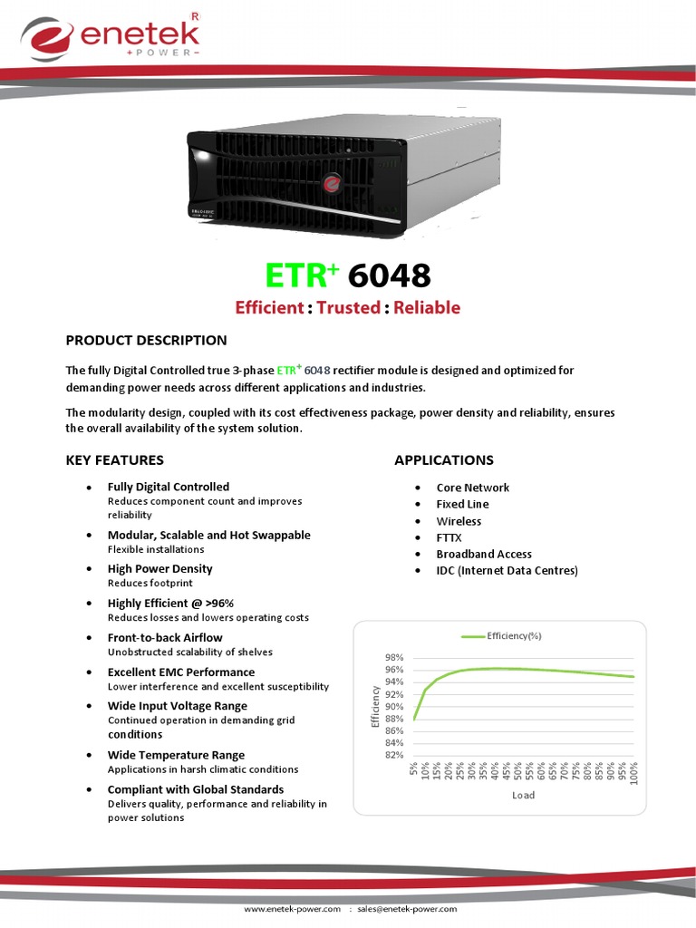 ETR+6048 (6000W) Rectifier Module Rev01 | PDF | Rectifier | Reliability Engineering
