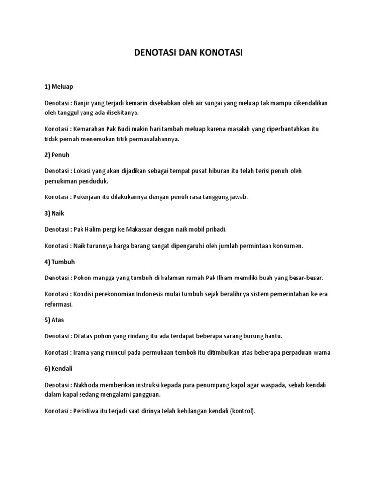 Denotasi Dan Konotasi | PDF