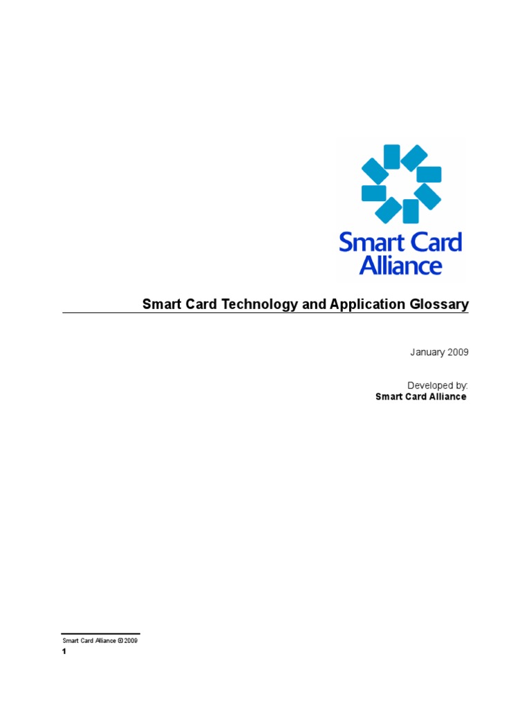 Identity and Smart Card Technology and Application Glossary | PDF ...