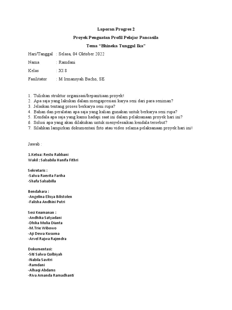 Laporan Progres 2 | PDF