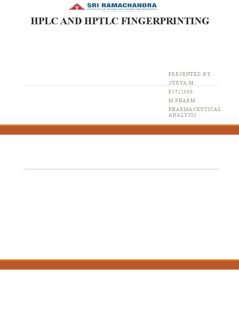 HPLC and HPTLC Fingerprinting | PDF