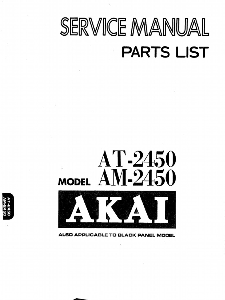 Akai AM 2450 Service Manual | PDF