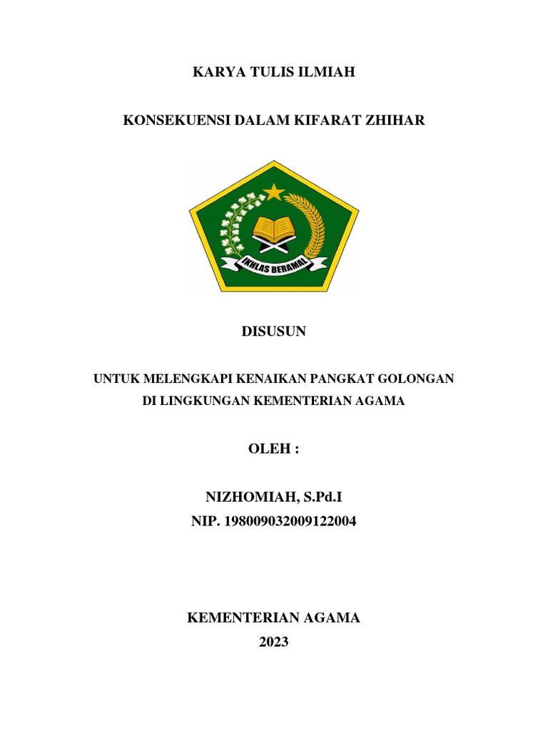 Kifarat Zihar dalam Hukum Islam | PDF