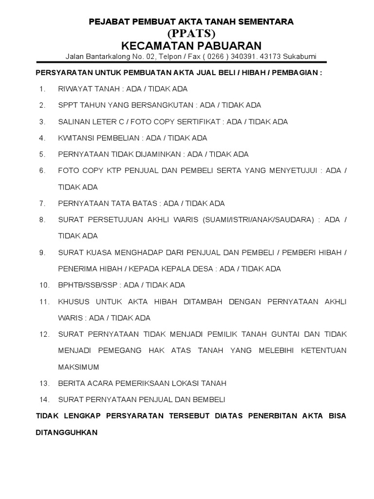 Warkah Ajb, Hibah, Pembagian | PDF